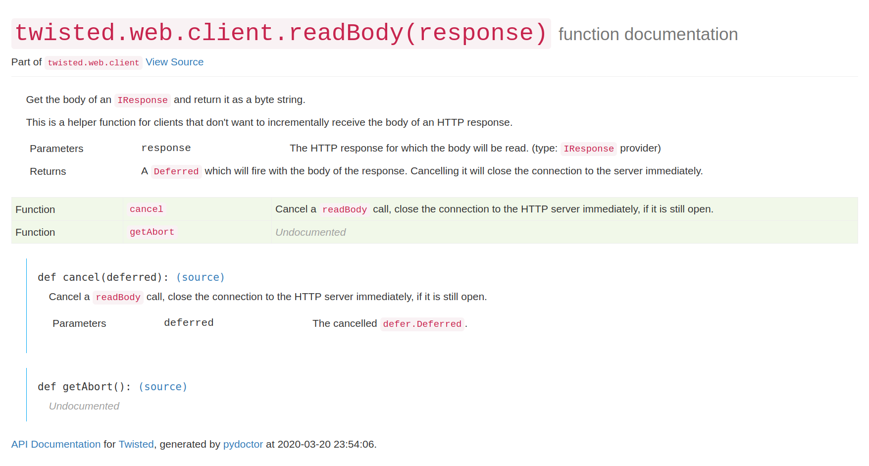 Inner functions documented like methods · Issue #195 · twisted/pydoctor · GitHub