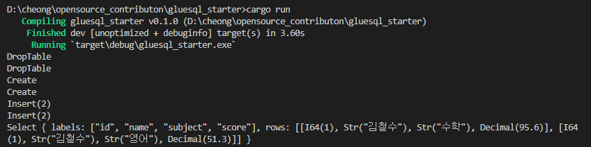 GitHub - cheonghwakim/gluesql_starter: hello-gluesql🖐