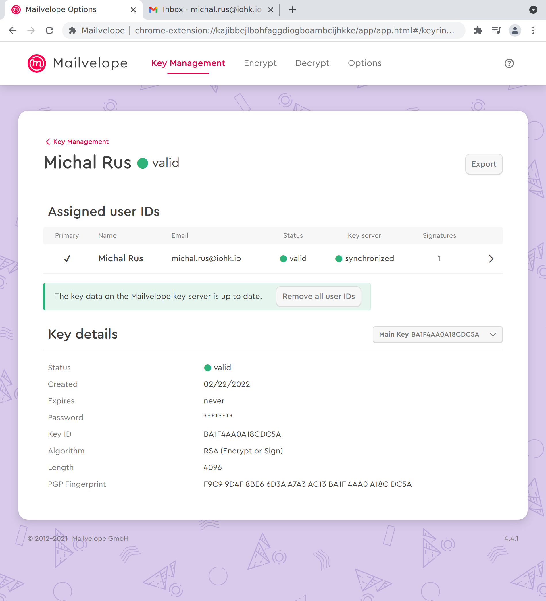 GnuPG backend doesn’t work · Issue #790 · mailvelope/mailvelope · GitHub