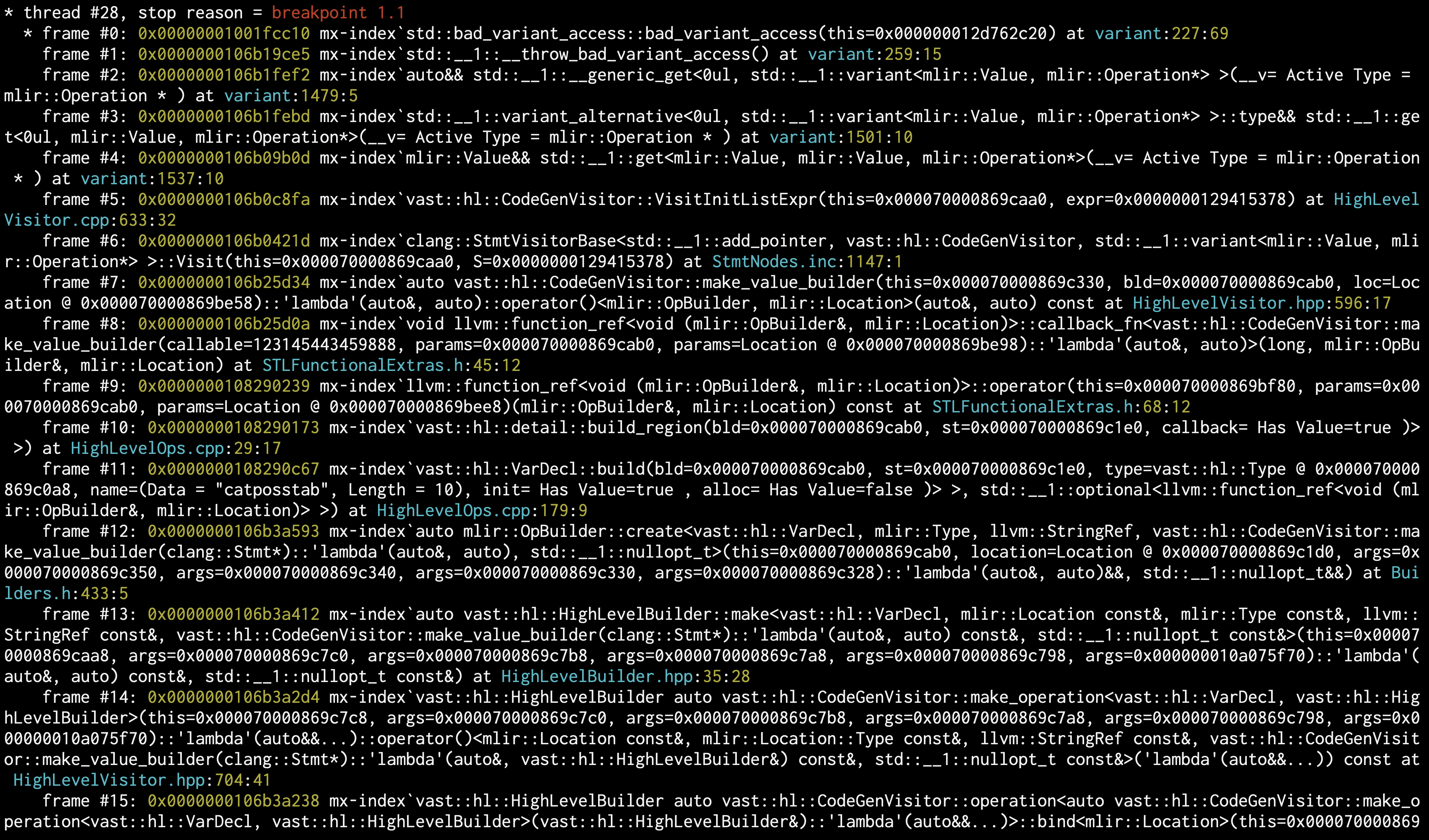bad_variant_access thrown · Issue #117 · trailofbits/vast · GitHub