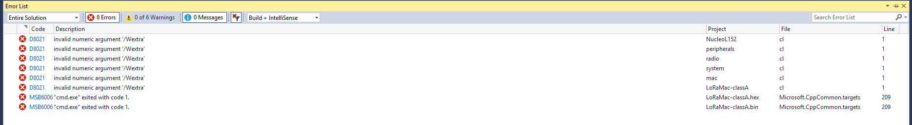 Visual studio Build and debug Error · Issue #673 · Lora-net/LoRaMac-node · GitHub