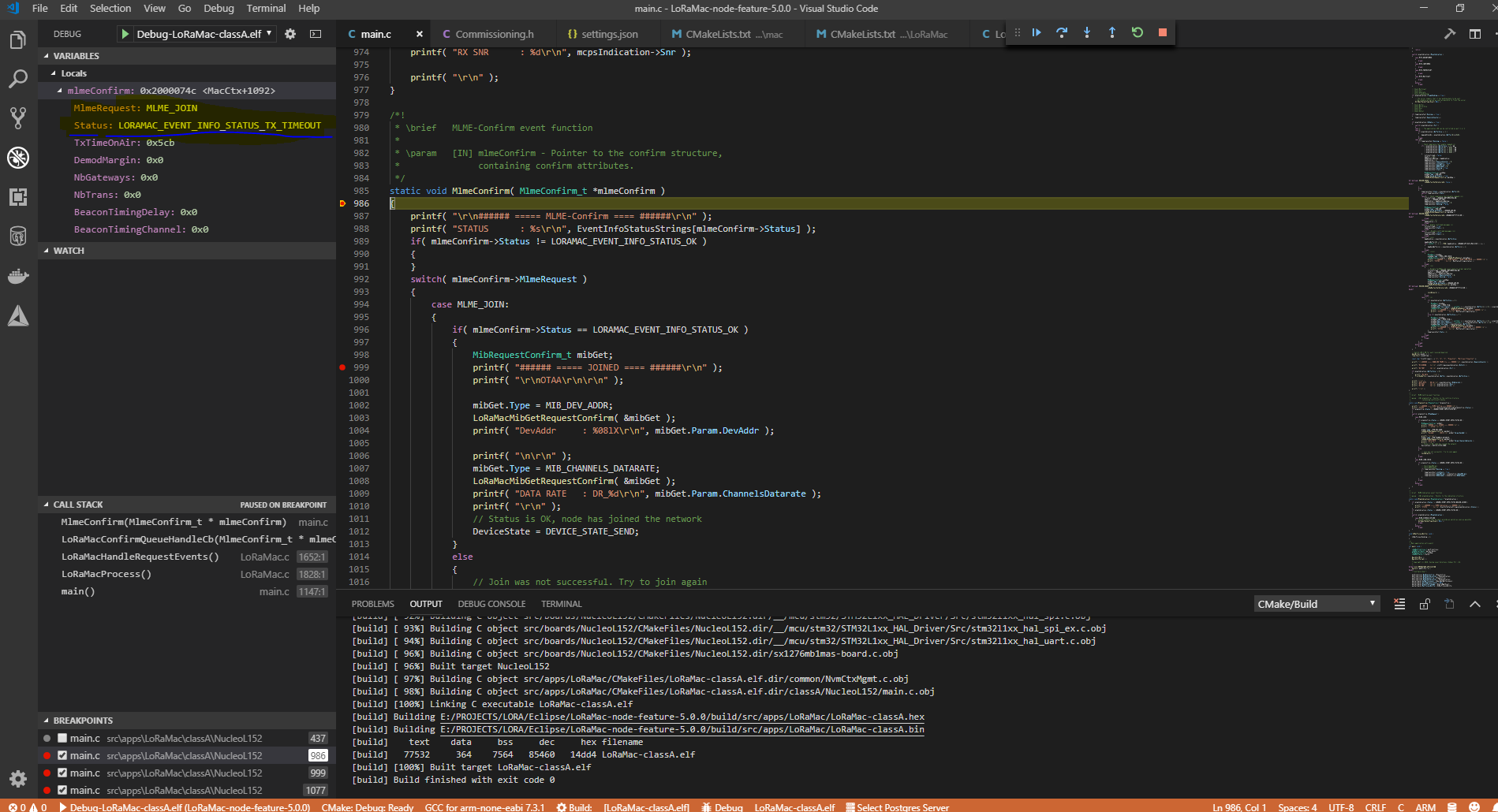 Visual studio Build and debug Error · Issue #673 · Lora-net/LoRaMac-node · GitHub