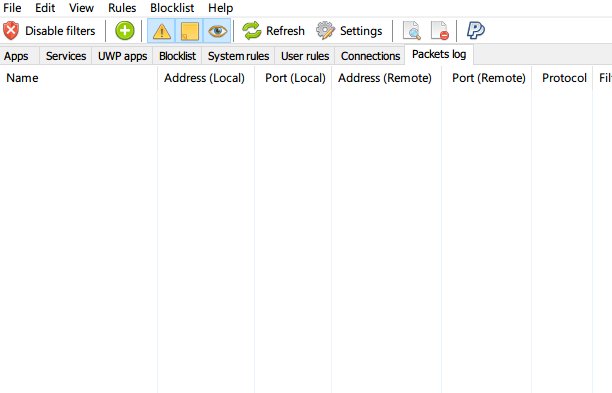 Popup notifications and packet logging not working · Issue #841 · henrypp/simplewall · GitHub