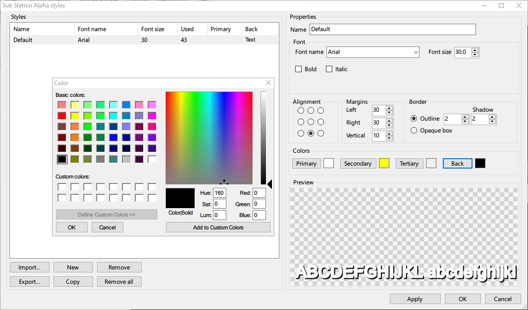 Add better SSA styles editor color selector · Issue #6016 ...
