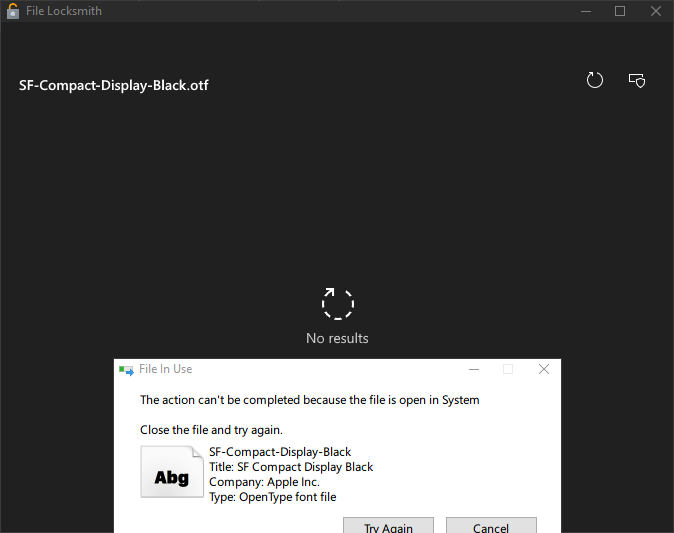 File Locksmith doesn't recognize 'System' using font files · Issue #22170 · microsoft/PowerToys ...