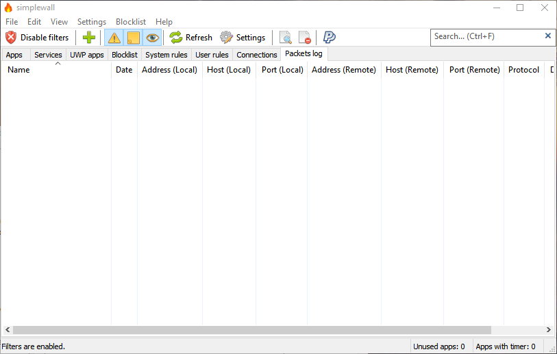 Not Displaying Packet Notifications, nor logging packets. Very strange behavior · Issue #1153 ...