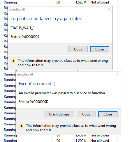 [Bug] "Log subscribe failed." and "Exception raised :(" errors after installing v.3.7.2 · Issue ...