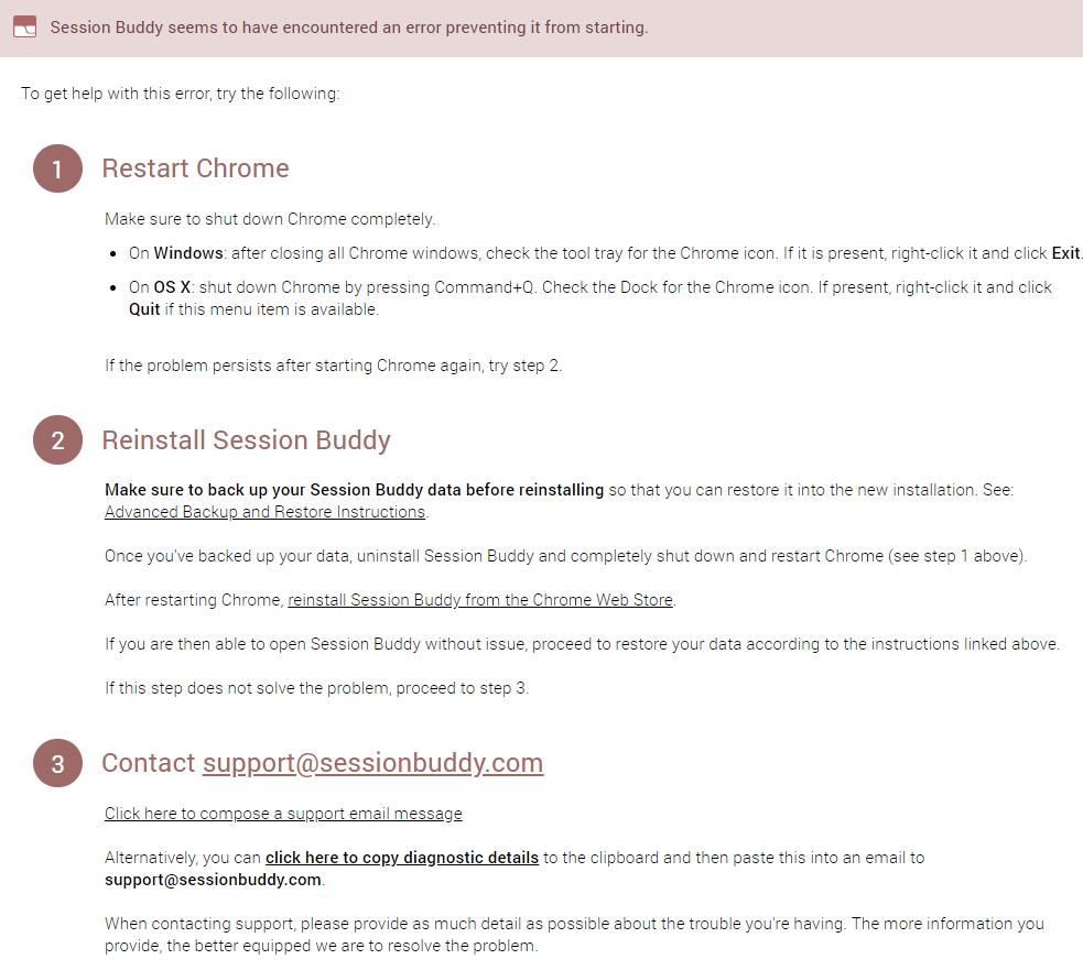 Session Buddy extension doesn't work after updating Brave Dev · Issue ...