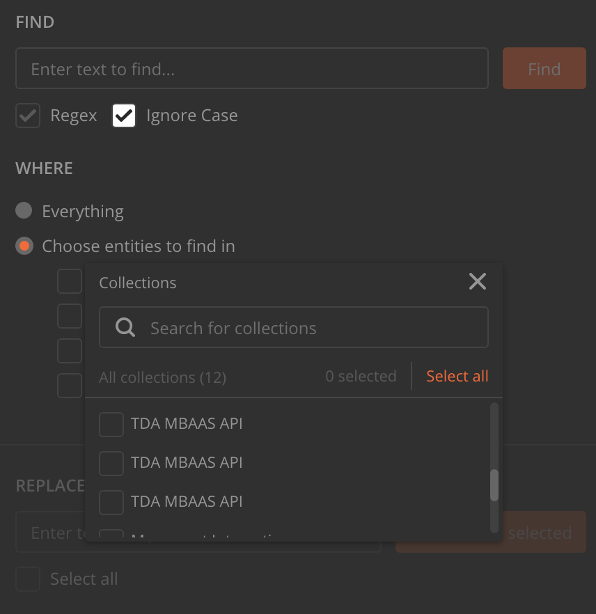 Feature request: Display branch next to collection in the find menu ...