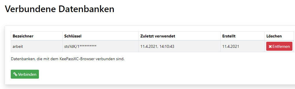Connect multiple databases · Issue #1305 · keepassxreboot/keepassxc-browser · GitHub