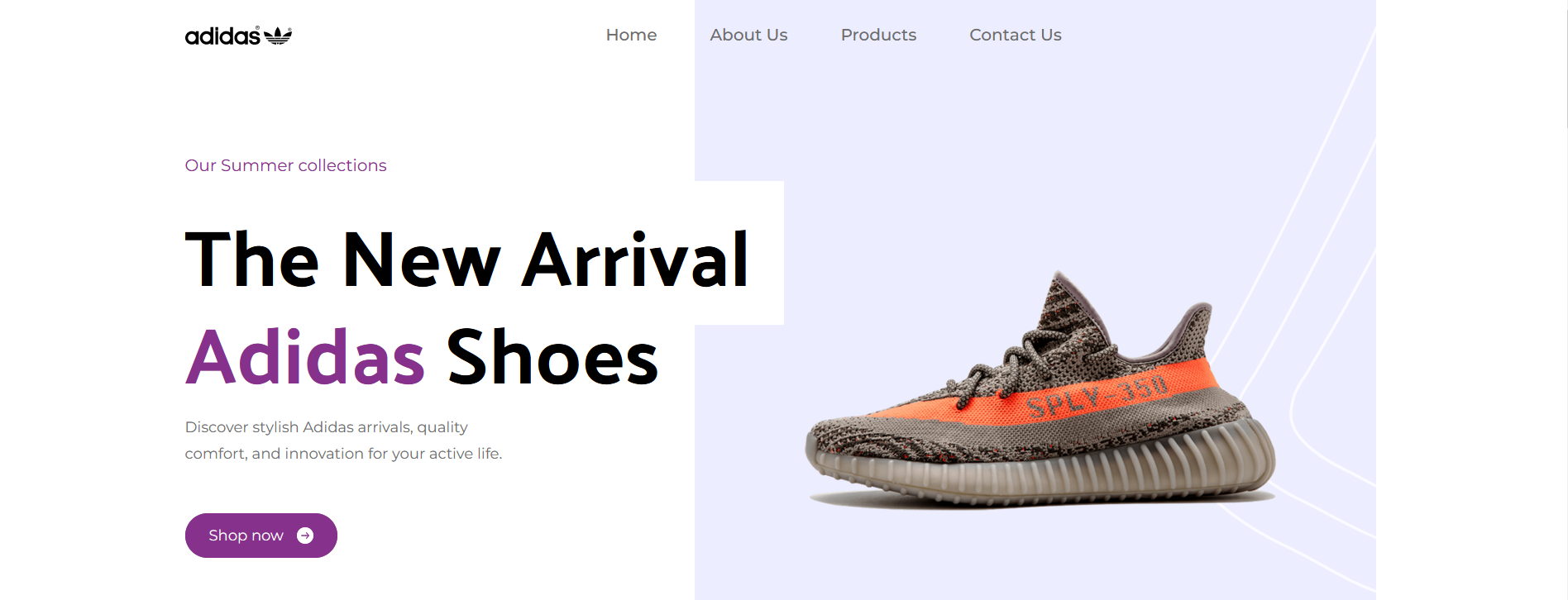 GitHub - timisalin01/adidas-landing-page: Build a landing page for Adidas website with Tailwind ...