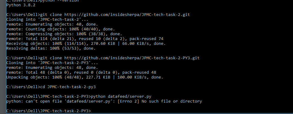 About the server starting it is showing no such directory · Issue #329 · insidesherpa/JPMC-tech ...
