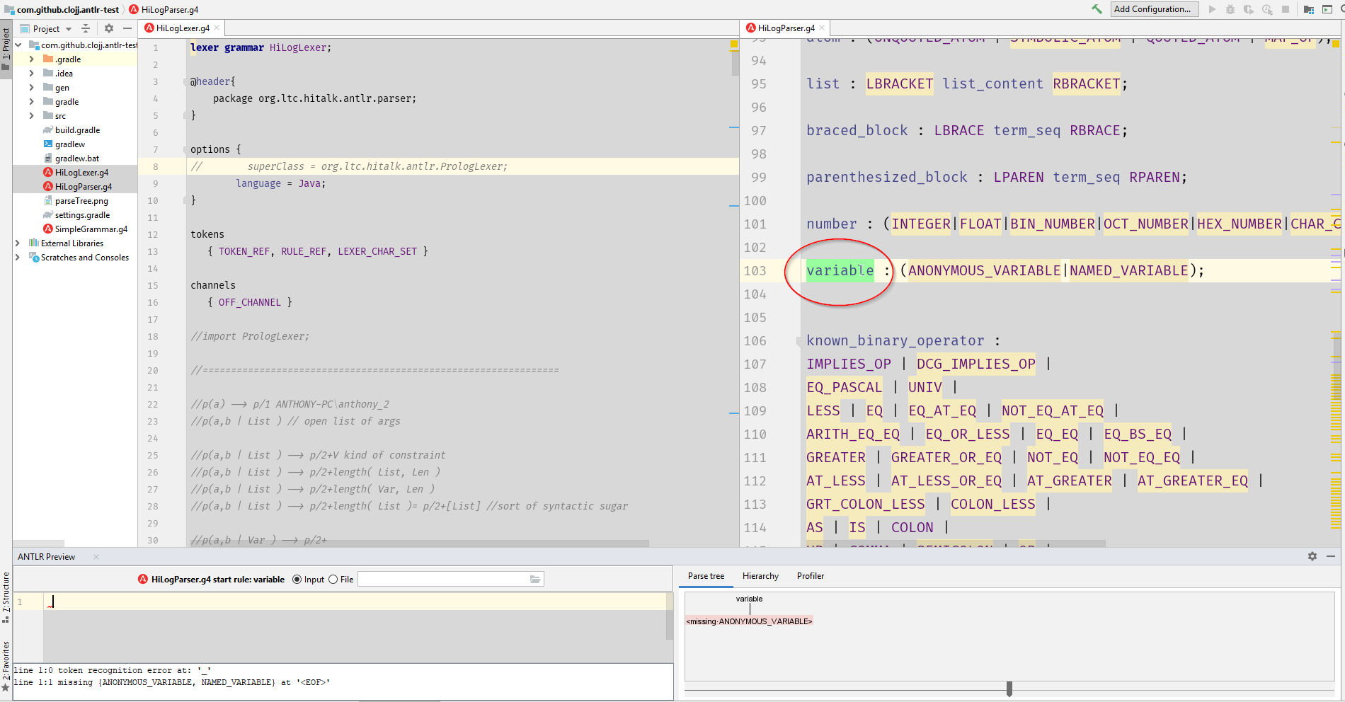 NPE when trying to specify start rule · Issue #356 · antlr/intellij-plugin-v4 · GitHub