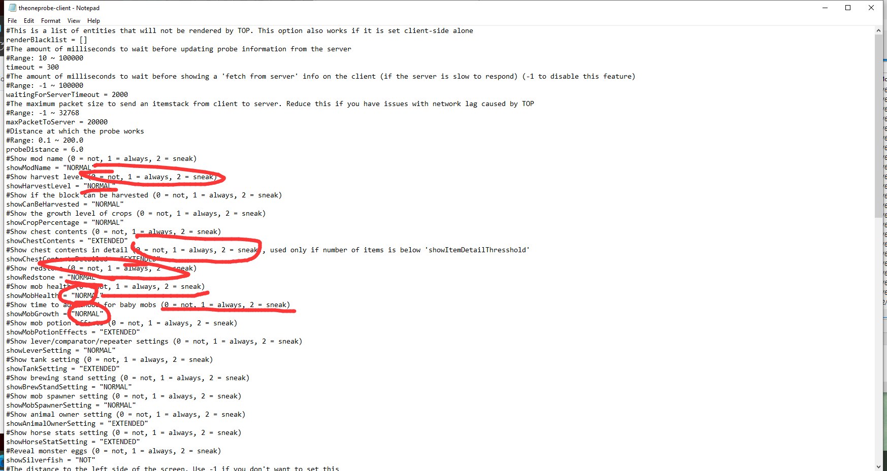 The config setting of TheOneProbe · Issue #567 · McJtyMods/TheOneProbe · GitHub