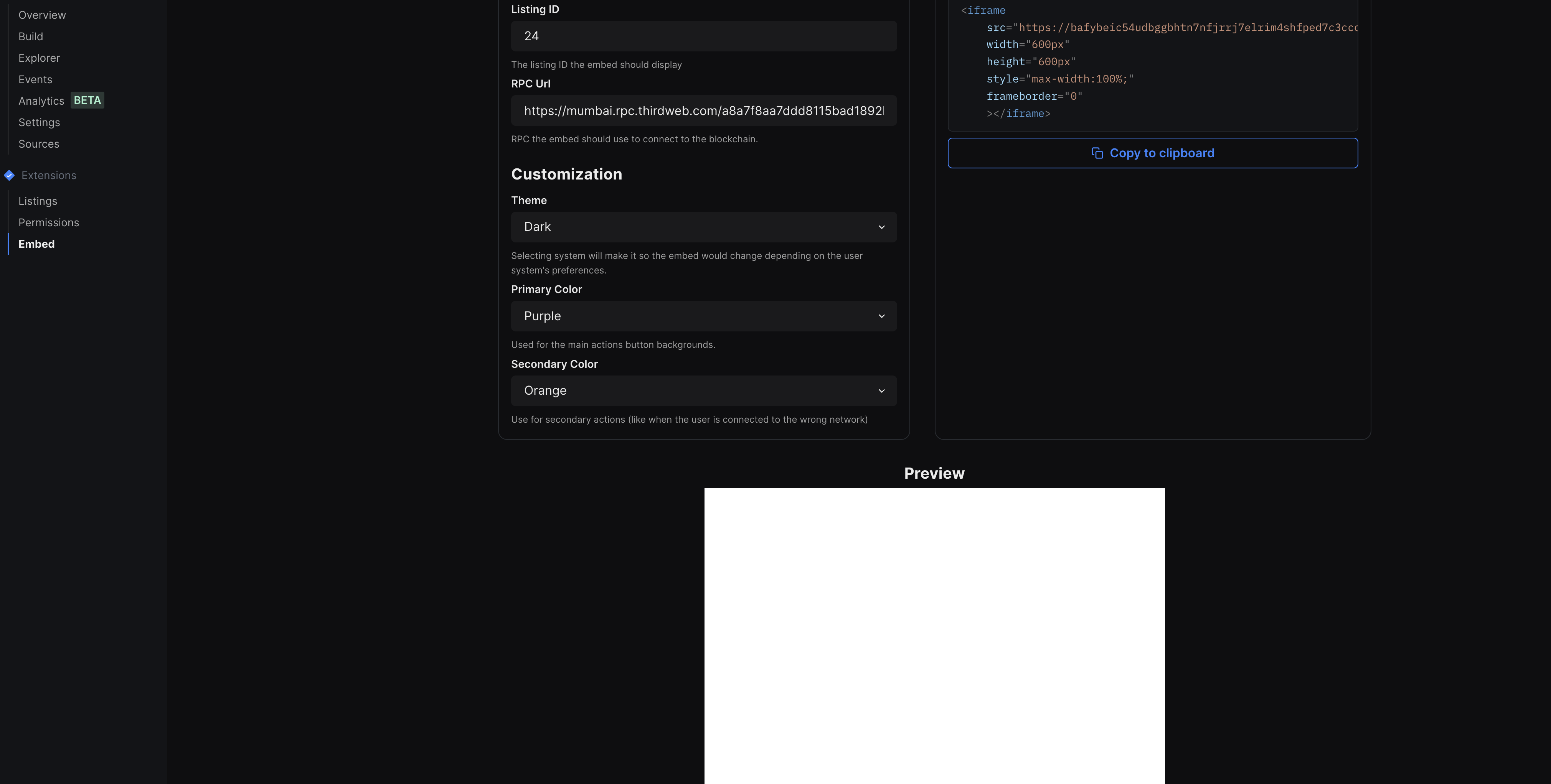 Embed Preview Not Loading · Issue 1447 · Thirdweb Dev Dashboard · Github