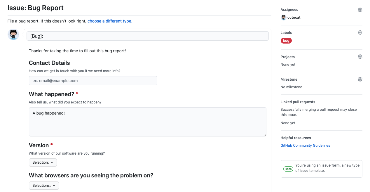 Chore Moved Issue Templates To Github Forms By Corp 0 · Pull Request 9402 · Unitystation 