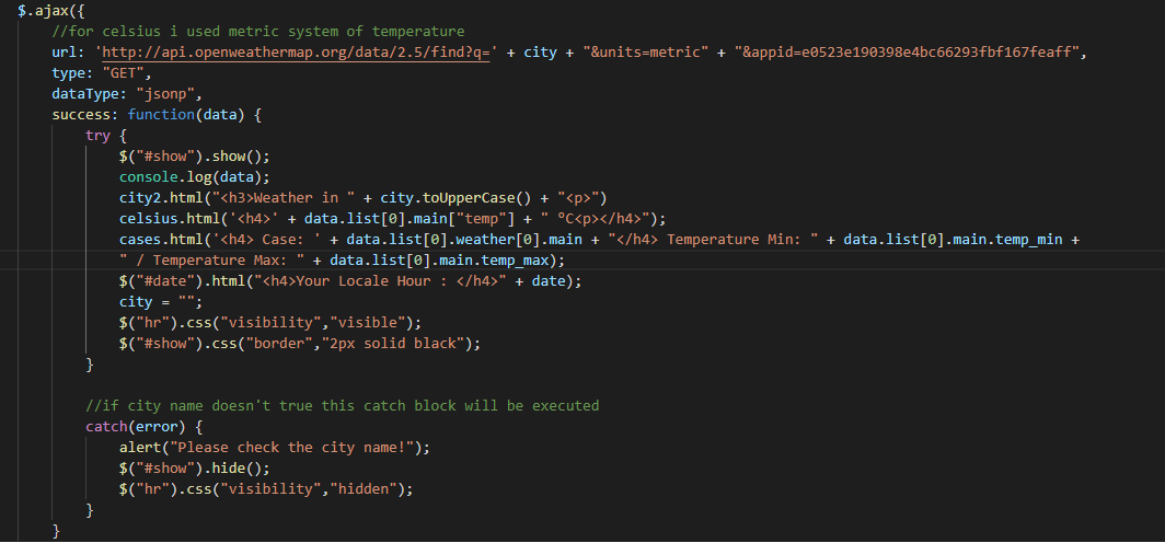 Github Engincanvweather Forecast In This Project I Used Ajax Method In Jquery For Took