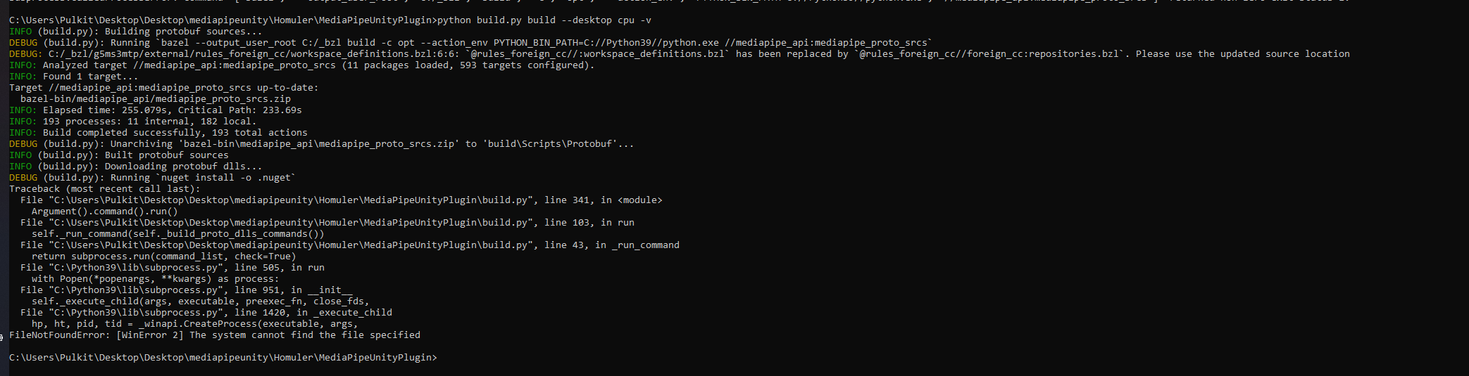 Build fails when PYTHON_BIN_PATH is not set or contains space characters · Issue #105 · homuler ...