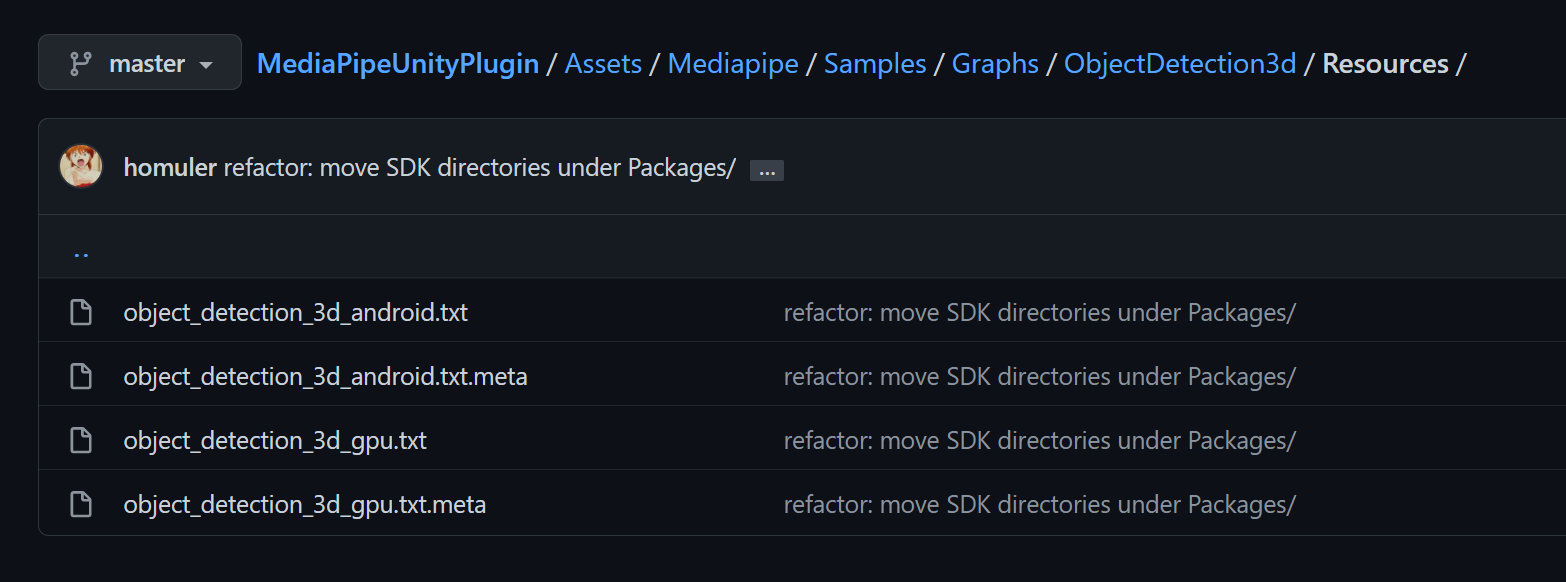 CPU config file is missing in ObjectDetection3d/Resources · Issue #289 · homuler ...