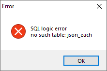 SQLite queries using json1 extension cause errors in Designer · Issue #287 · FastReports ...