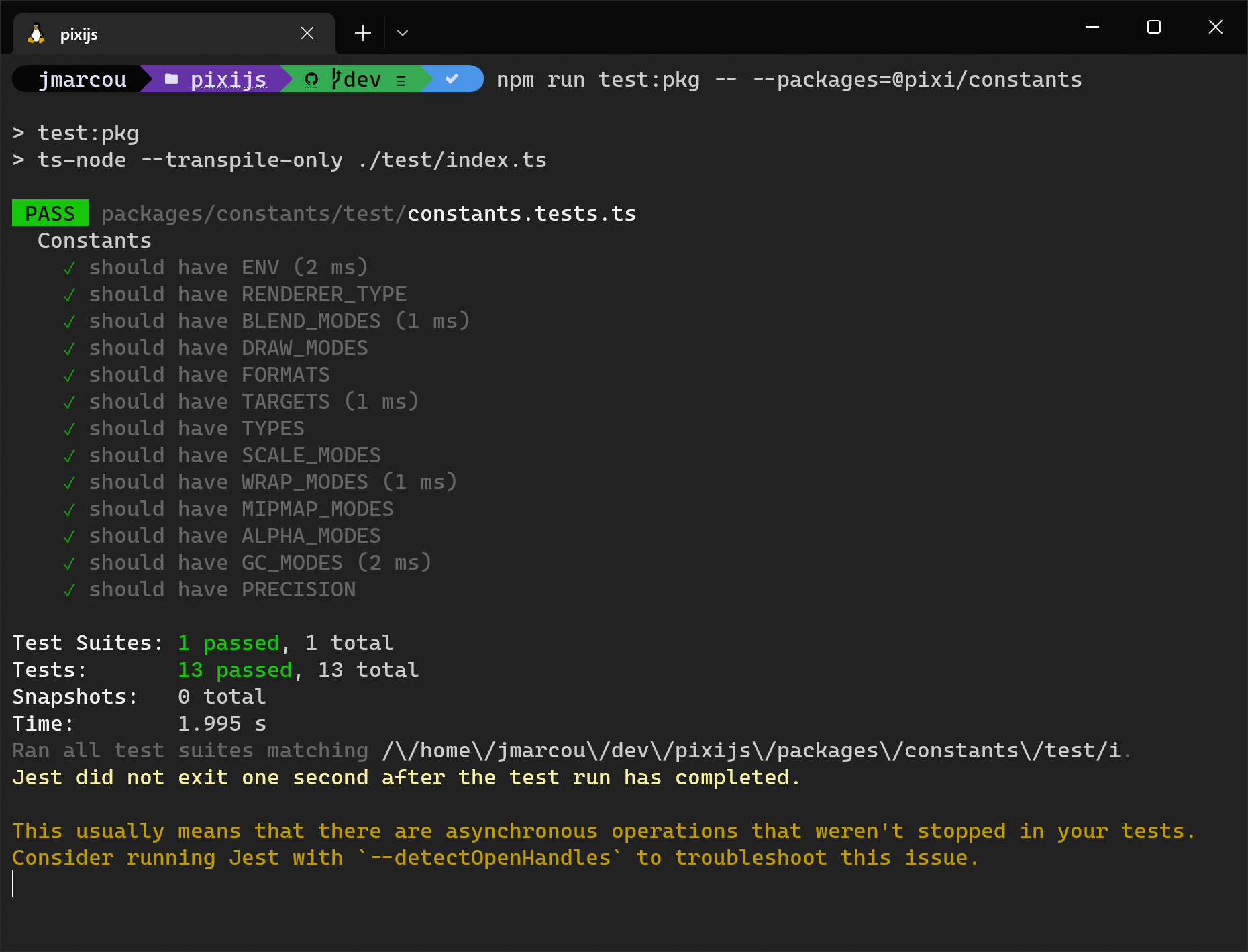 Tests Run Indefinitely In Wsl2 · Issue 8512 · Pixijs Pixijs · Github