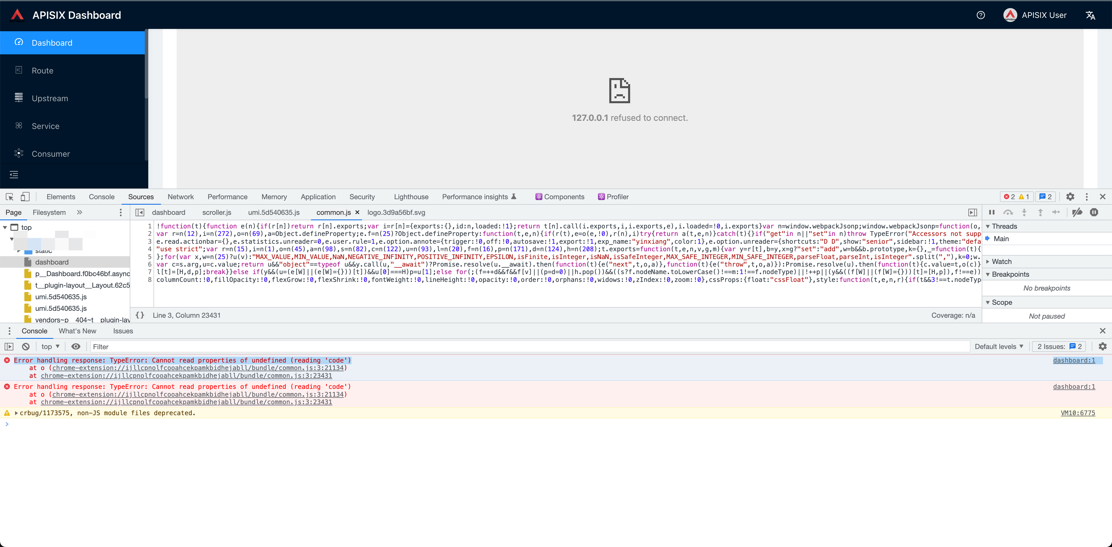 Dashboard Of Apisix Dashboard Seem To Work Incorrectly · Issue 2546