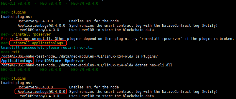 node: Failed to uninstall plugin using lower case. · Issue #3000 · neo-project/neo · GitHub