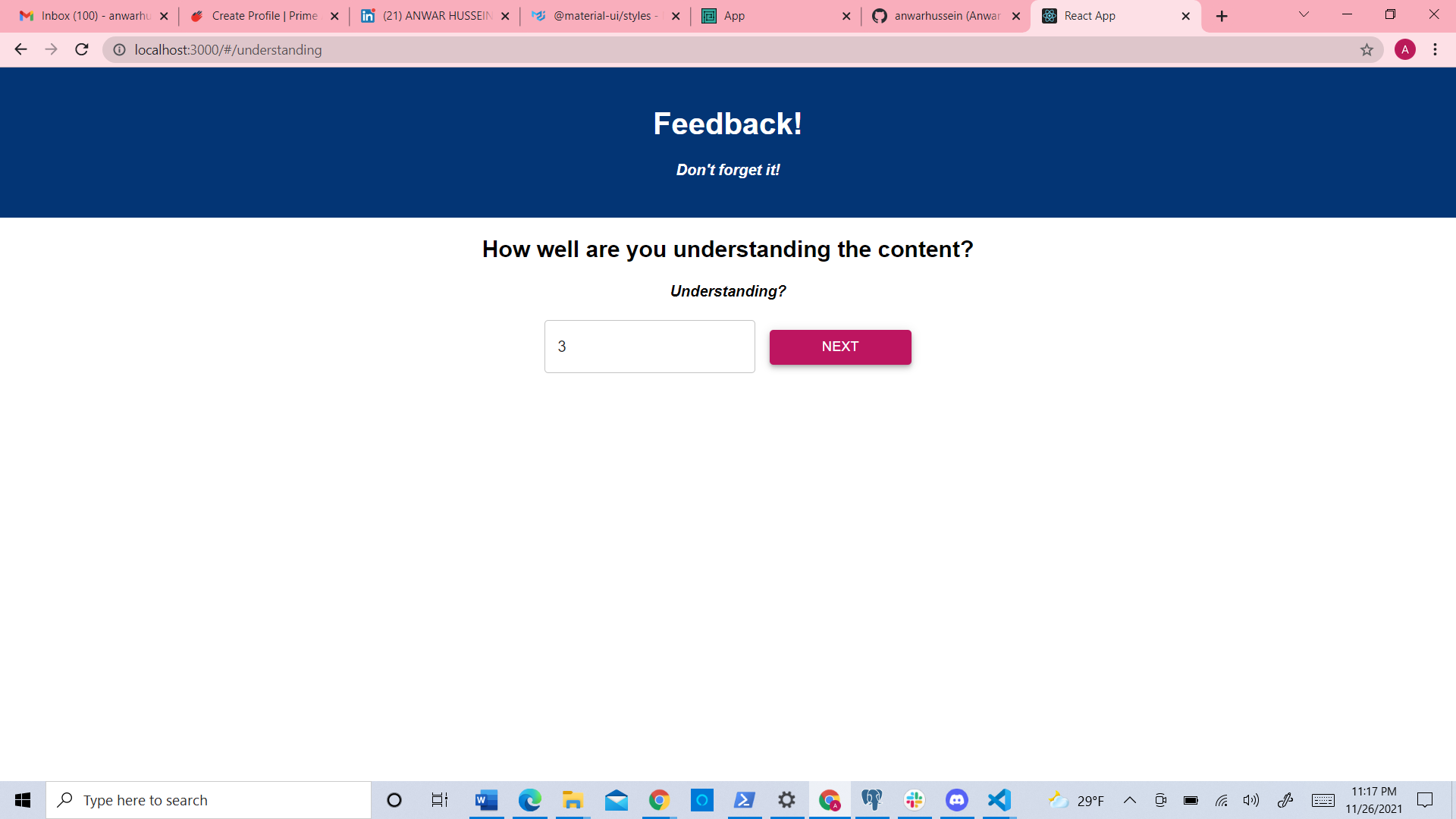 GitHub - anwarhussein/weekend-redux-feedback-loop