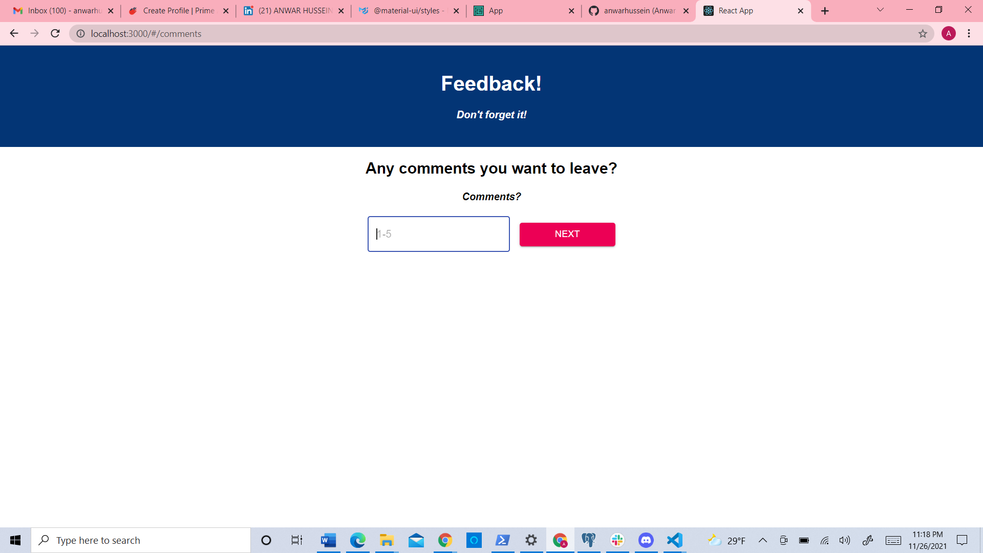 GitHub - anwarhussein/weekend-redux-feedback-loop