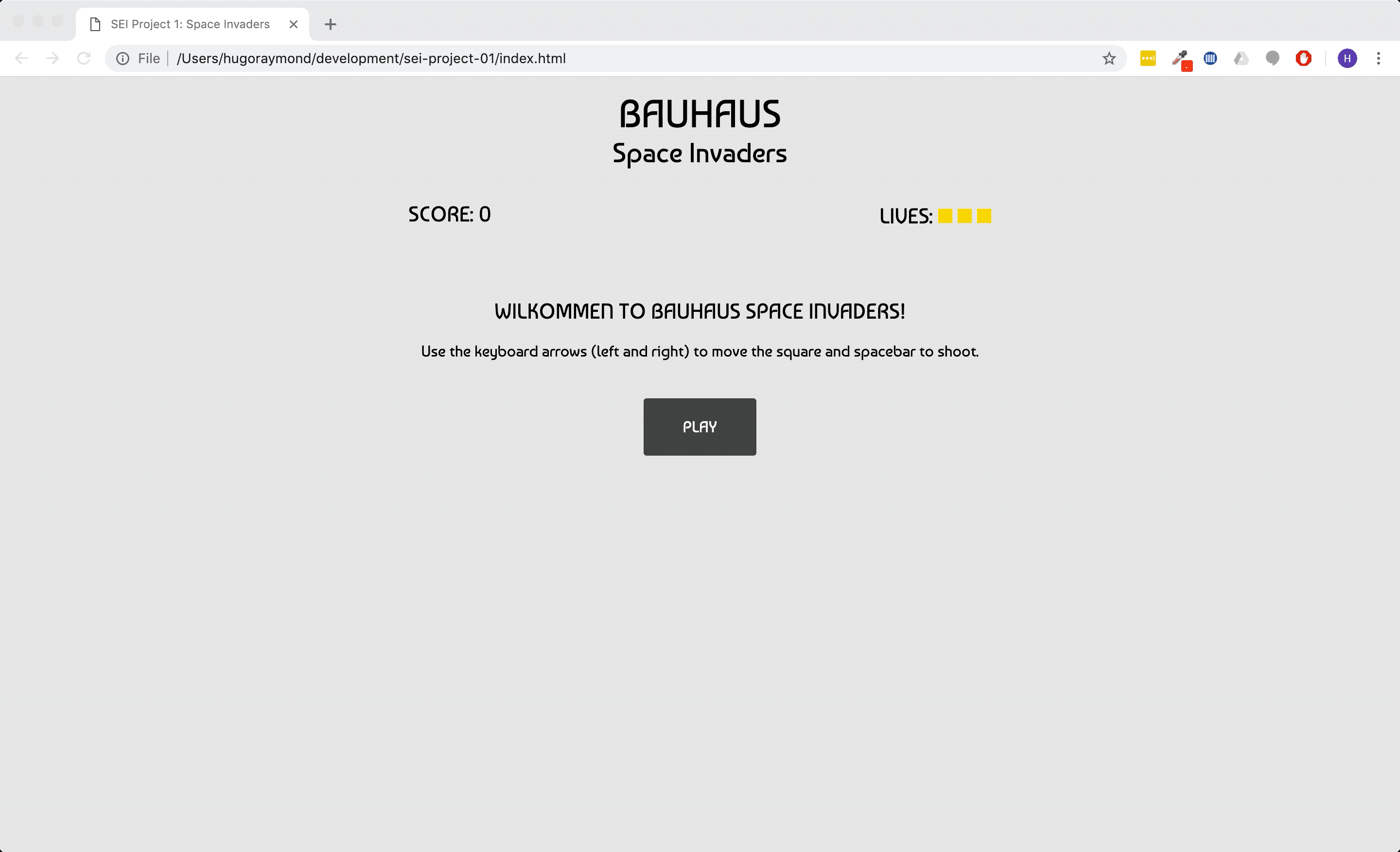 GitHub - h-raymond/sei-project-01: Vanilla JavaScript Game
