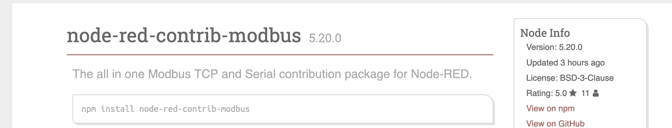 Version 6.x with NodeJS v18.x · Issue #252 · BiancoRoyal/node-red-contrib-modbus · GitHub