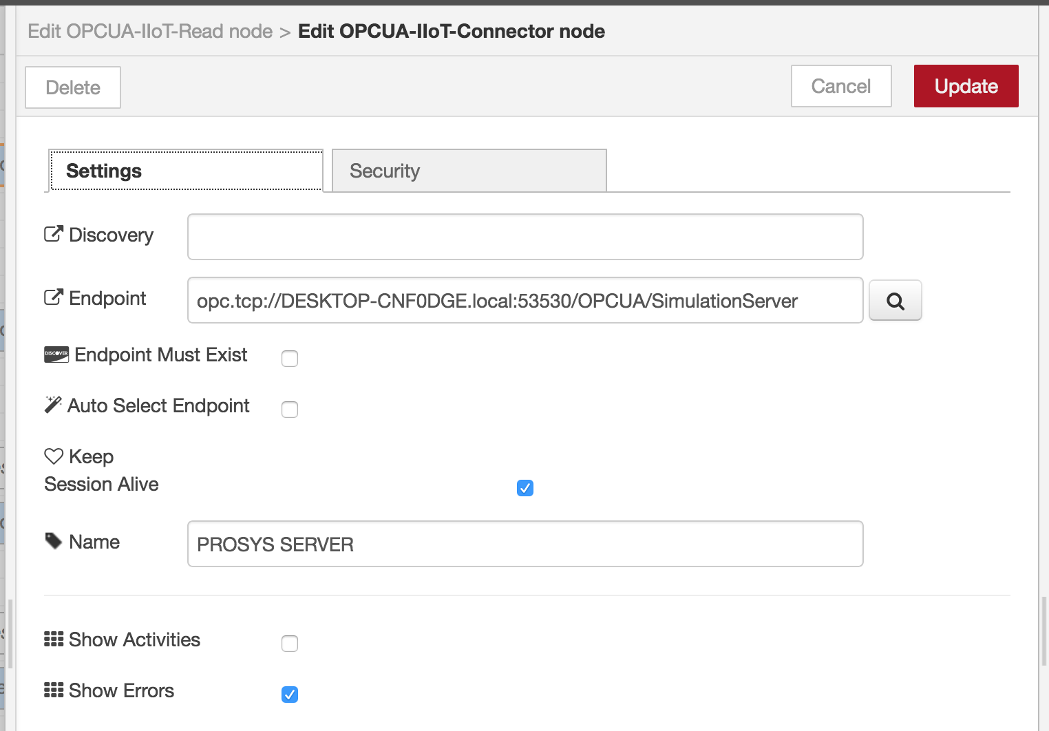 Prosys OPC UA Simulator should work · Issue #27 · BiancoRoyal/node-red-contrib-iiot-opcua · GitHub