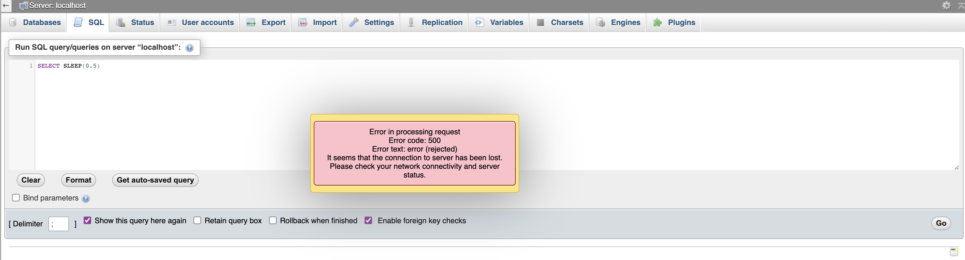 Not Showing Output For Sql Query Longer Than 05s No Error No Results Just Hides Query Box 