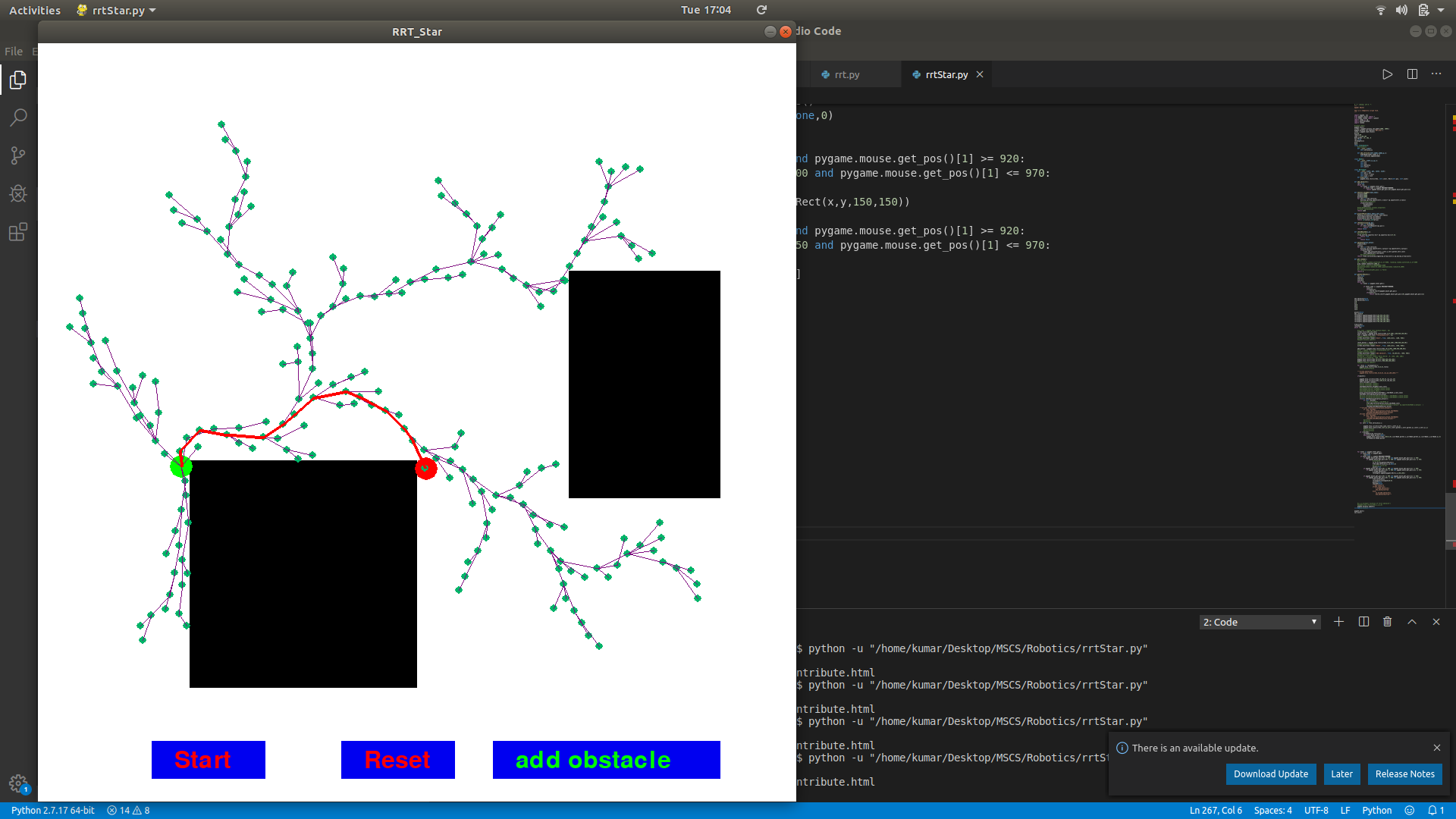 Github Krgaurav Iitbrrt And Rrtstar Implementation Of Rrt And Rrt Star In An Interactive Gui 