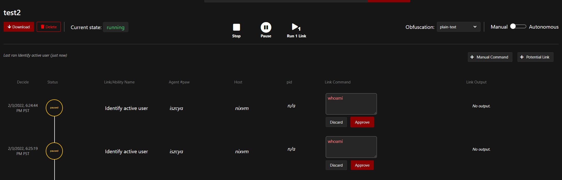 Manual operation loop · Issue #2448 · mitre/caldera · GitHub