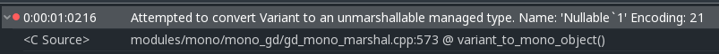 [Mono] Stacktraces of marshalling errors could be better · Issue #25529 · godotengine/godot · GitHub