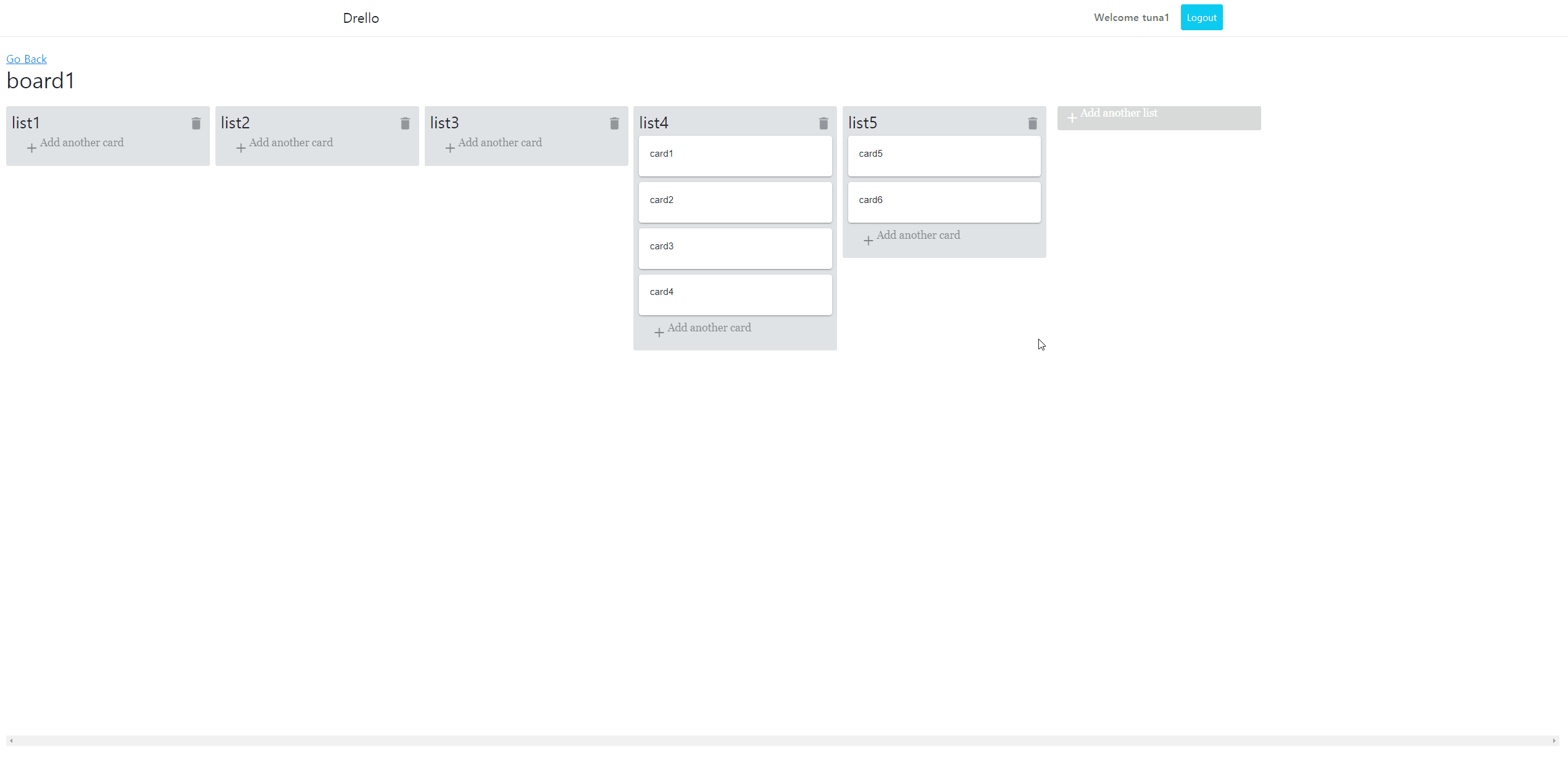 GitHub - hellotuna/trello-clone: cloning Trello using pytohn, Django restframework and react