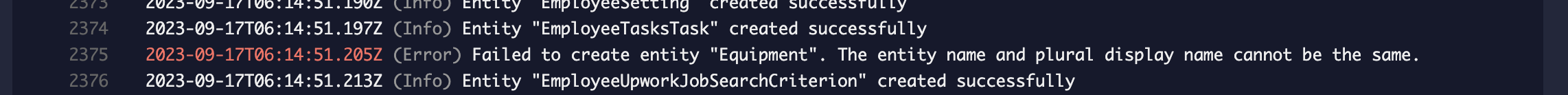 🐛 Bug Report: as a user I want to import a model with the name "Equipment" and other words ...