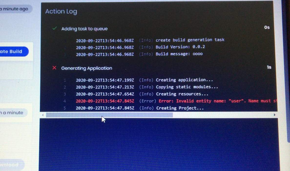 Client - action log is showing a scroll in a wrong position · Issue #466 · amplication ...