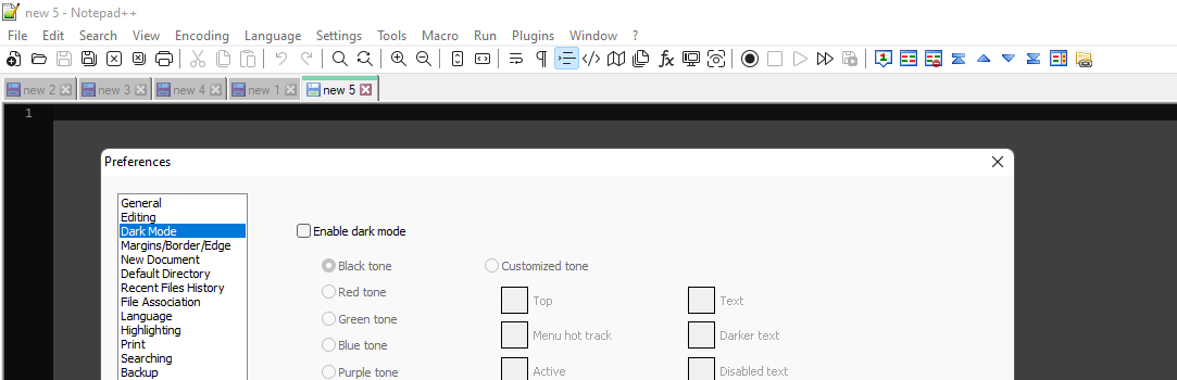 Dark Mode: opening file with notepad++ from explorer context menu ...