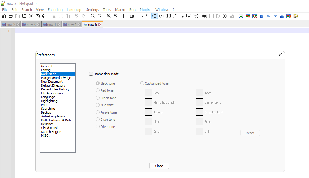 Dark Mode: opening file with notepad++ from explorer context menu ...