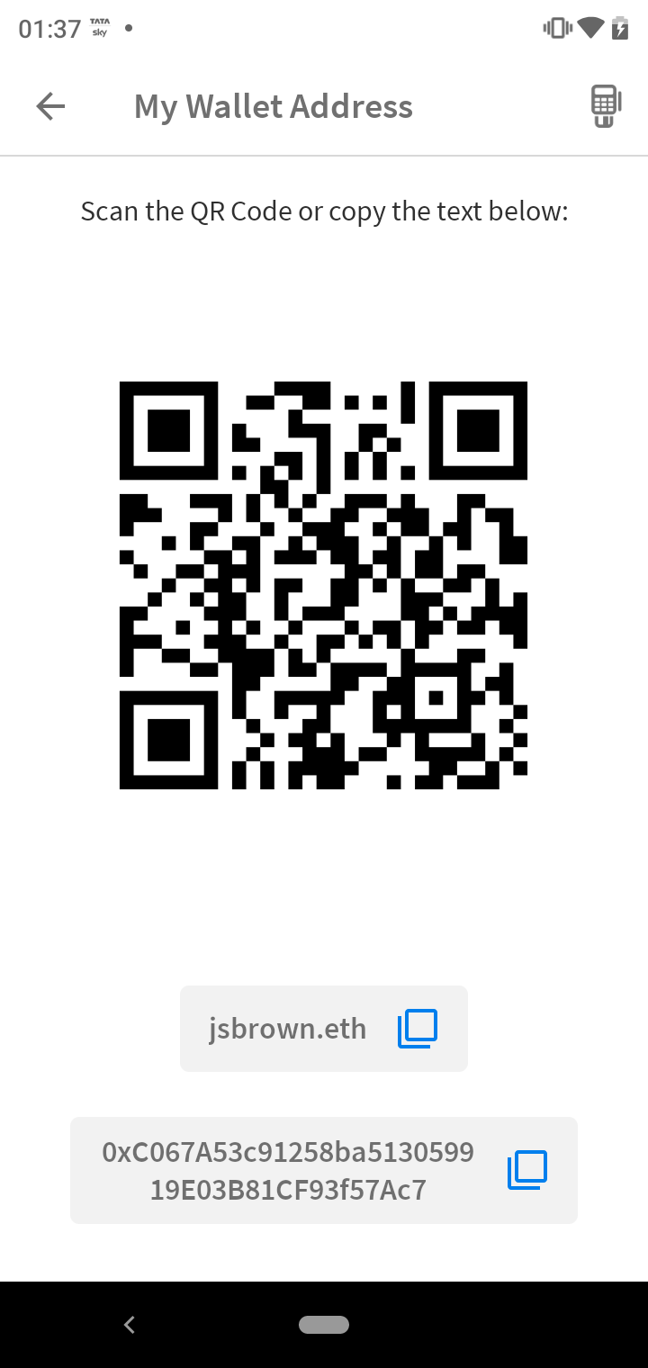 Update My Wallet Address screen [Fiji] · Issue #1084 · AlphaWallet/alpha-wallet-android · GitHub