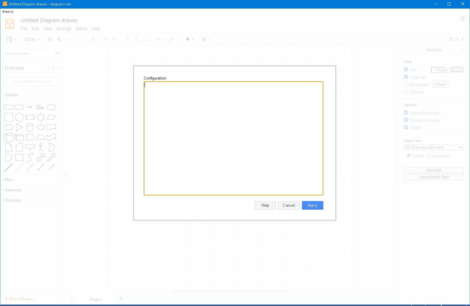 Configuration Page not visible · Issue #323 · jgraph/drawio-desktop · GitHub