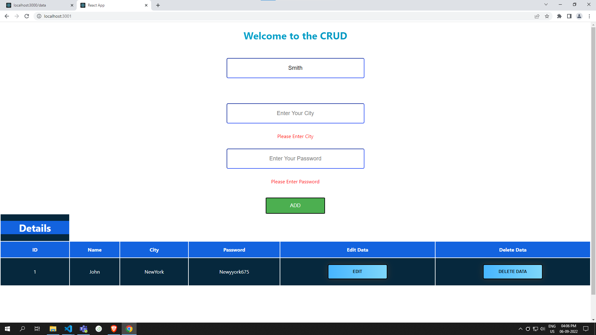 UI of CRUD Application · Issue #1 · Kalathiya-Kirtan/CRUD-in-React-js · GitHub