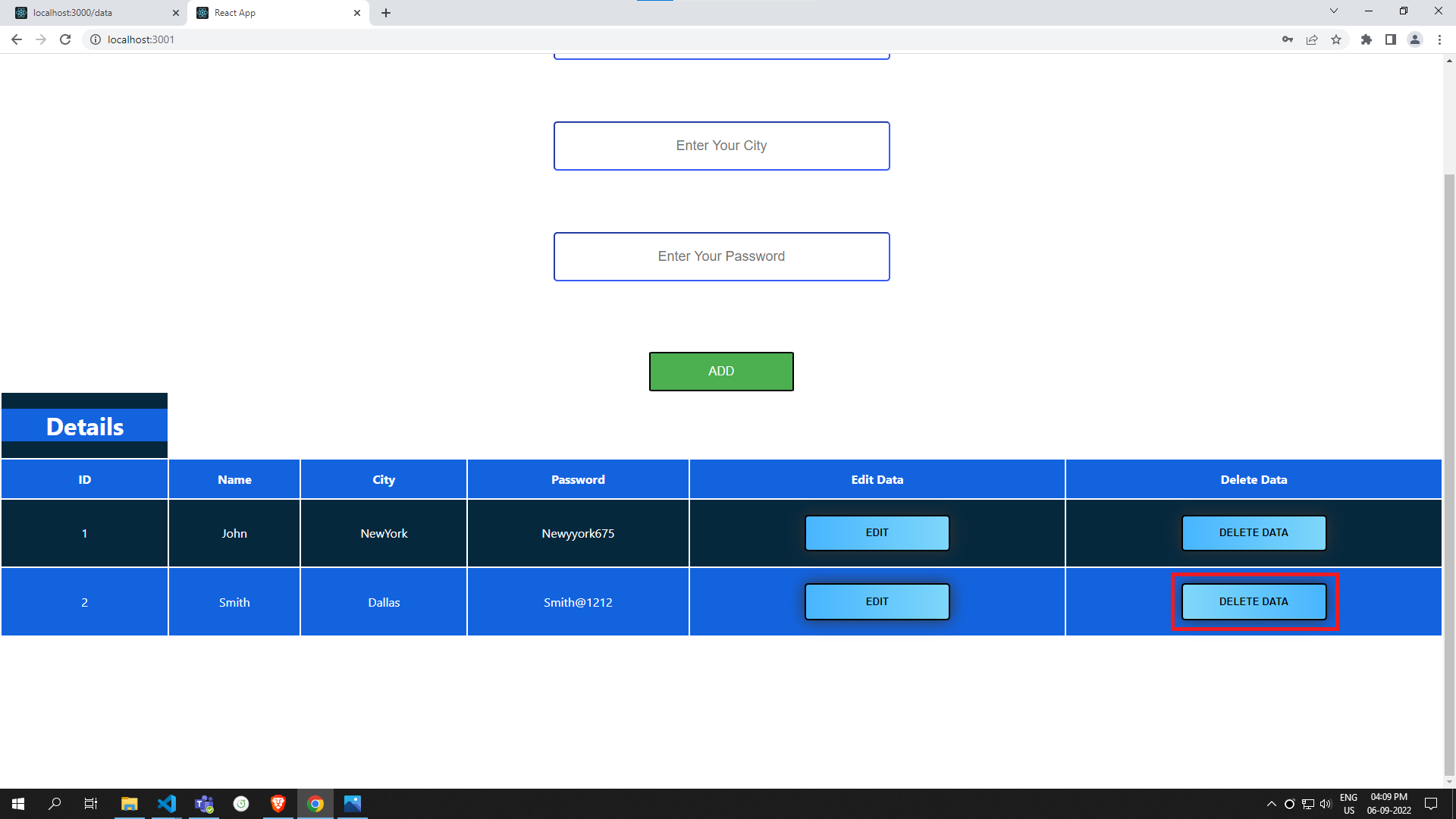 UI of CRUD Application · Issue #1 · Kalathiya-Kirtan/CRUD-in-React-js · GitHub