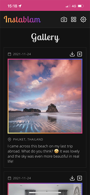 GitHub - MatildaMared/instablam