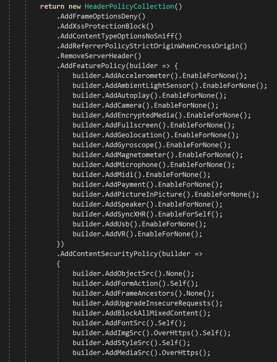 Add Feature Policy Header Implementation By Andrewlock · Pull Request 48 · Andrewlock