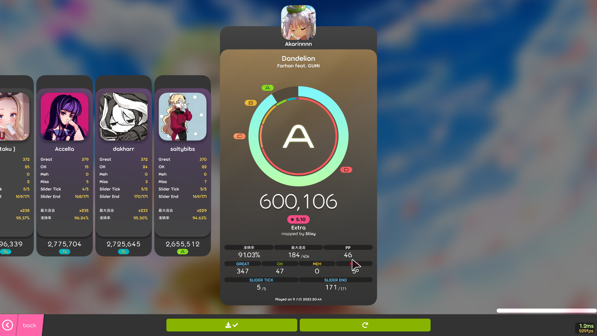 Standardized score displayed while configuration set to Classic ...