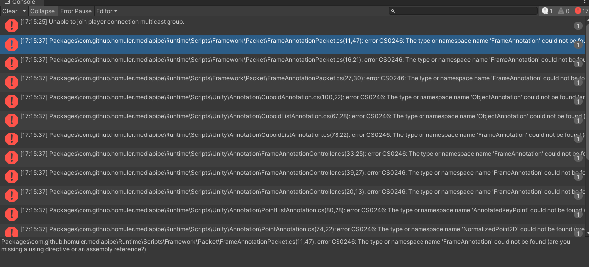 FrameAnnotation ObjectAnnotation AnnotatedKeyPoint could not be found · Issue #326 · homuler ...