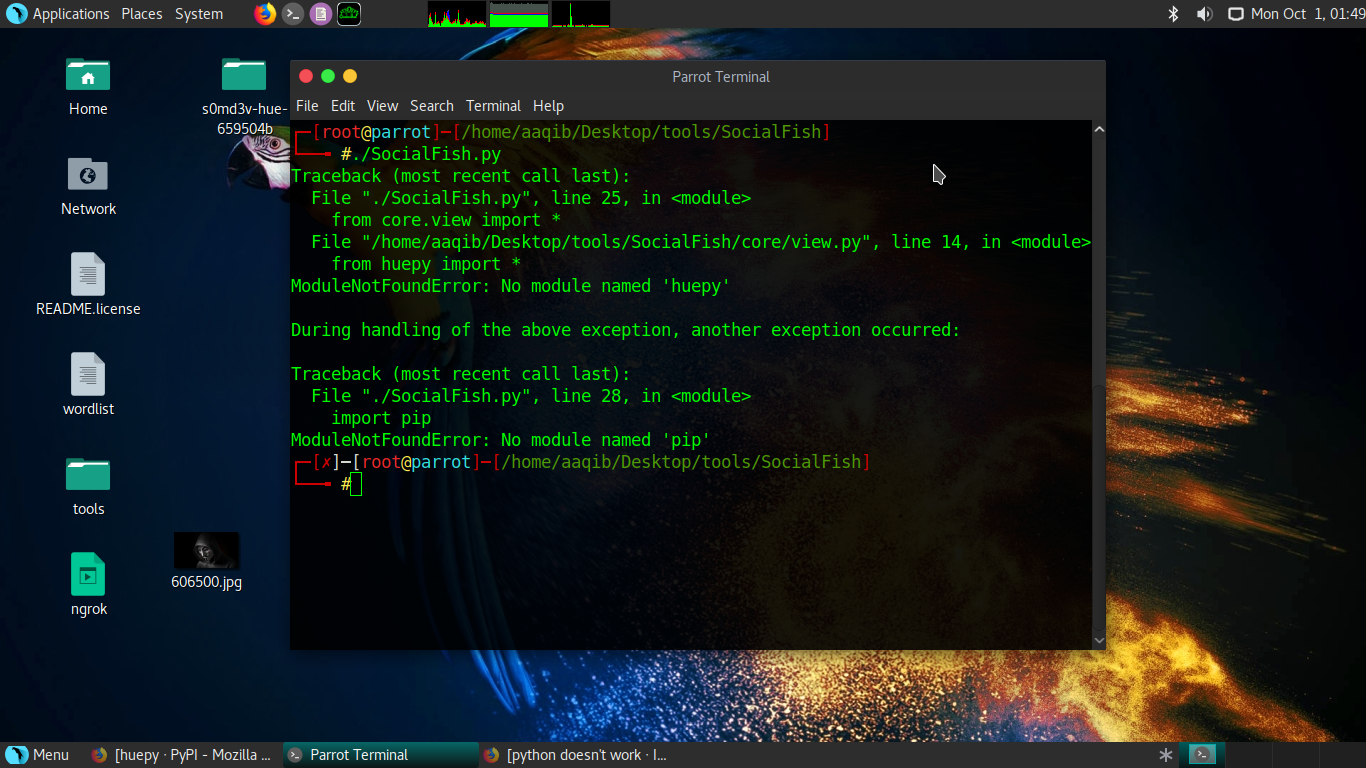python doesn't work · Issue #74 · UndeadSec/SocialFish · GitHub